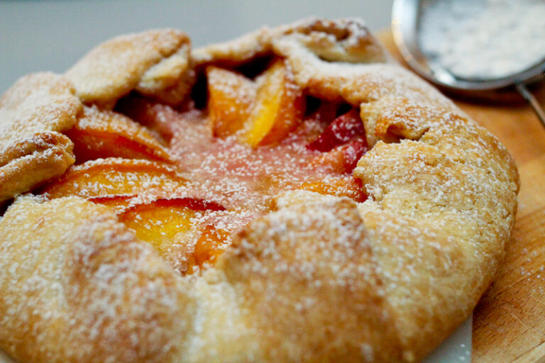 Rustic Peach Tart With Marzipan – Foodyear.net
